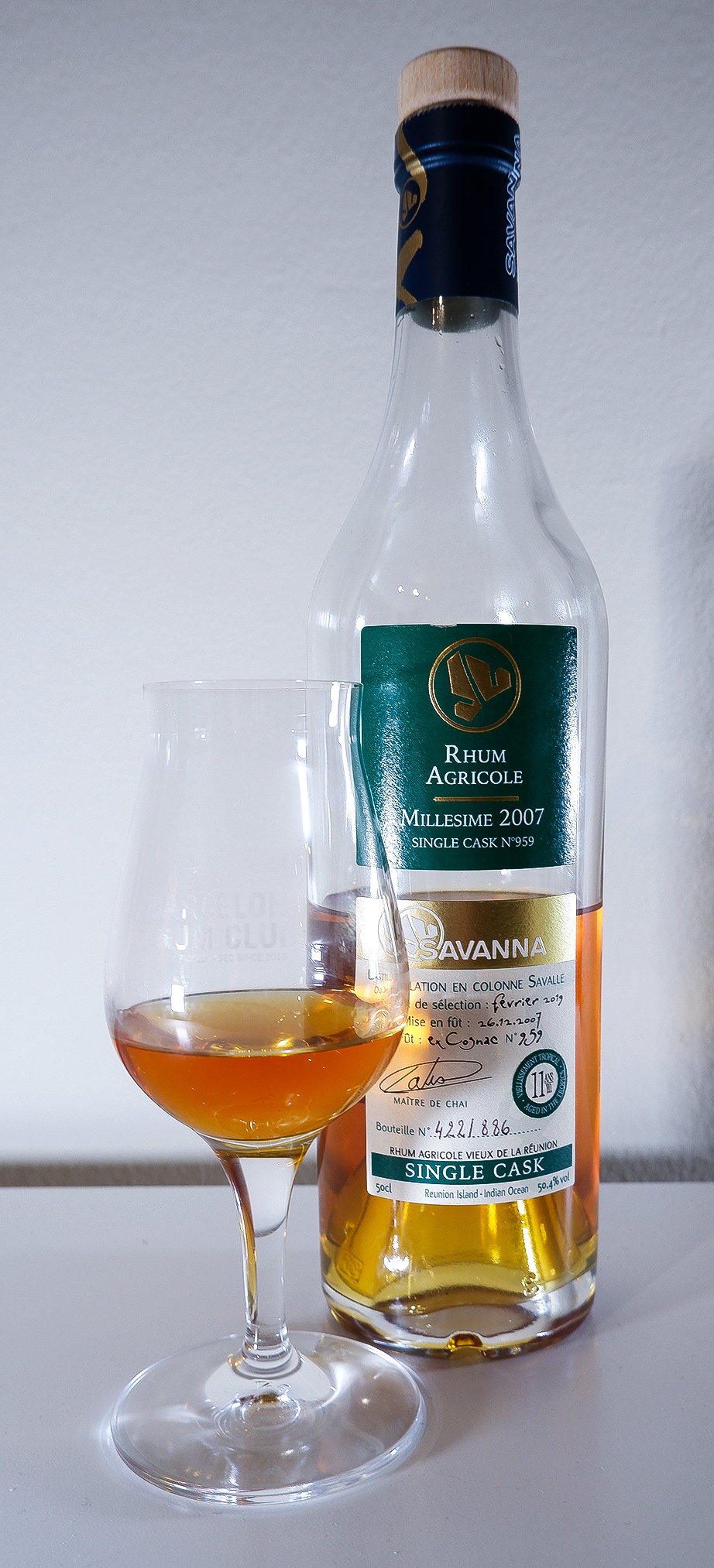 Savanna Rhum Agricole Millésime 2007 Single Cask nº959 – Barcelona Rum Club